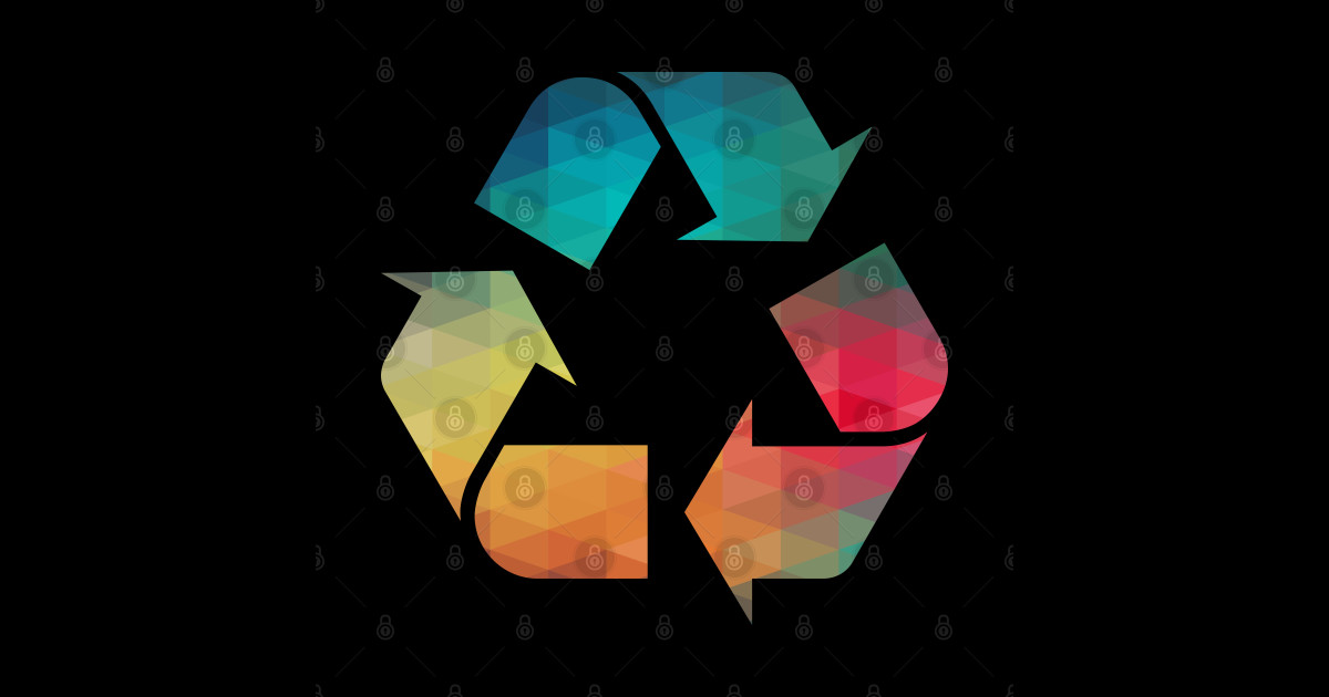 Rainbow recycling symbol - Rainbow - Sticker | TeePublic