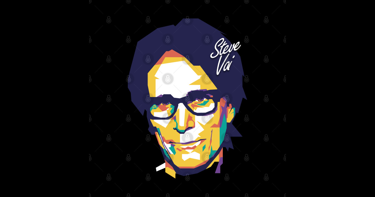 Steve Vai on WPAP Art Style - Steve Vai - Sticker | TeePublic