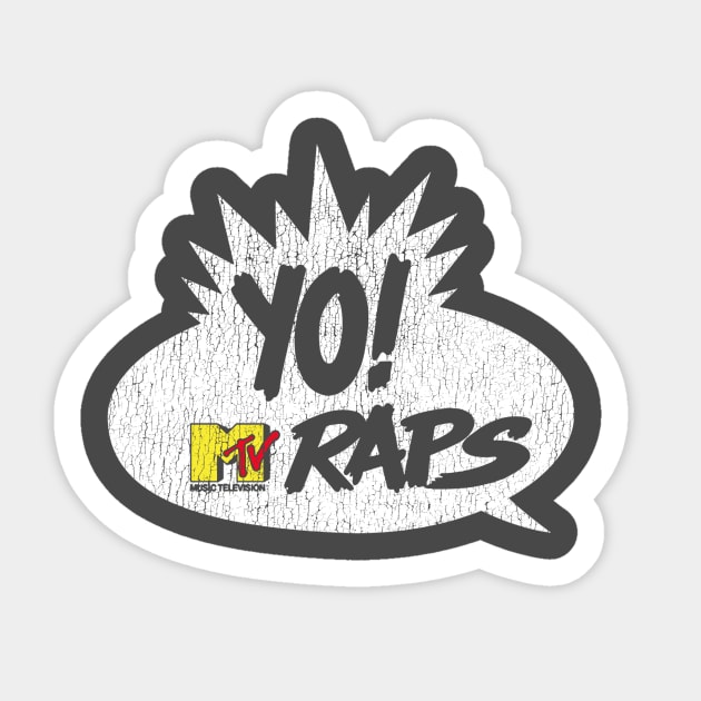 Vintage Distressed Yo! MTV Raps 90s Logo - Yo Mtv Raps - Sticker ...
