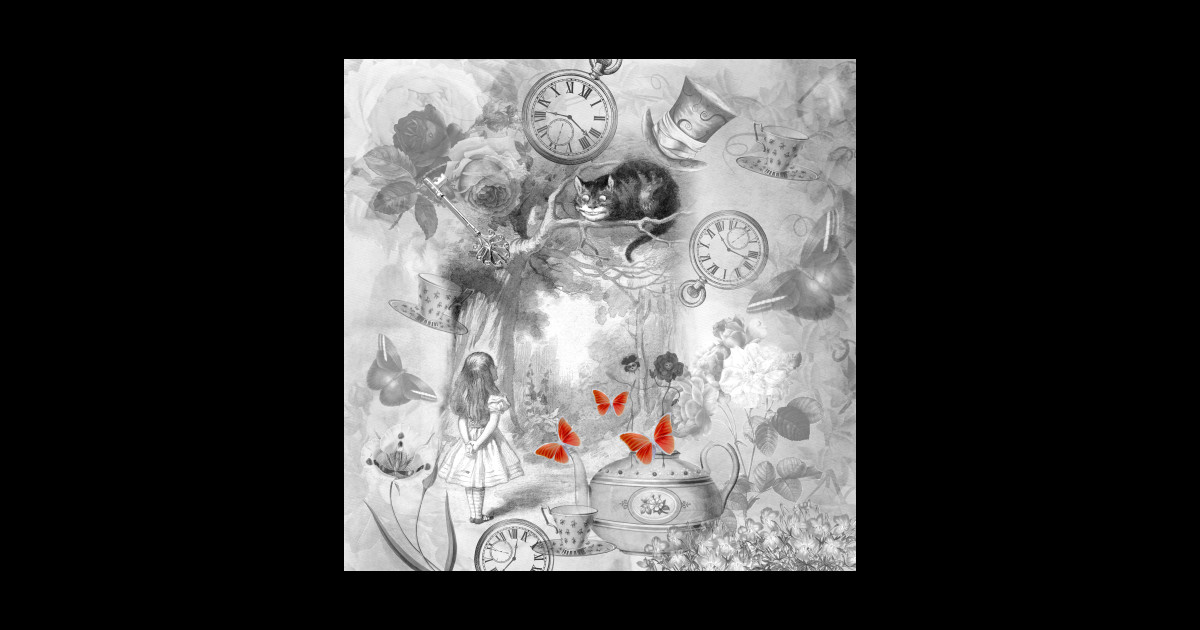 Alice In Wonderland - Vintage Style in Black and White - Alice In ...