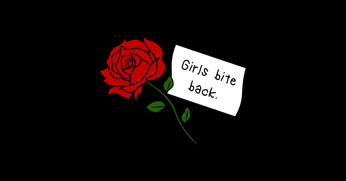 Red Rose - Girls Bite Back - Red Roses - Sticker | TeePublic