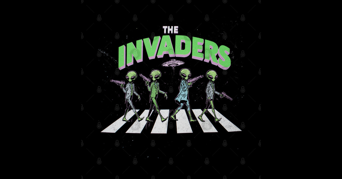 the invaders v1 - Alien - Sticker | TeePublic