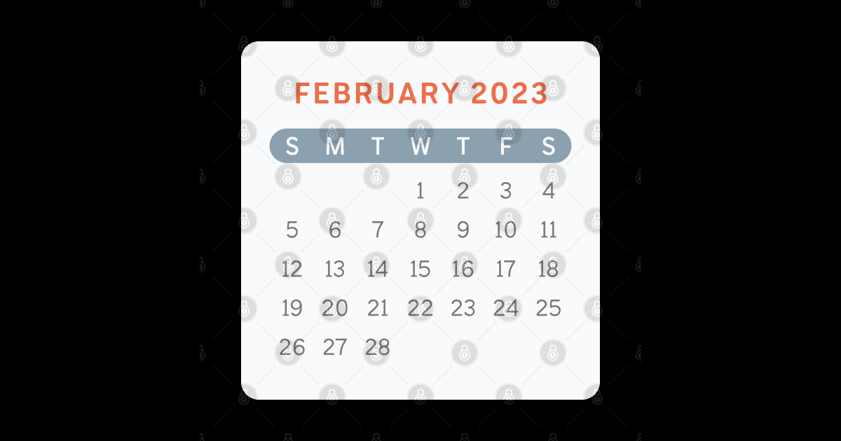 February Individual Single Month Sticker for Planner Journal - 2023 ...