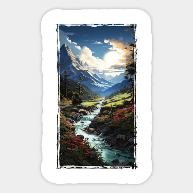 STUNNING NATURE PIXELS - Nature - Sticker | TeePublic