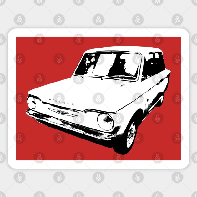 Hillman Imp 1960s classic car front quarter monoblock black/white ...