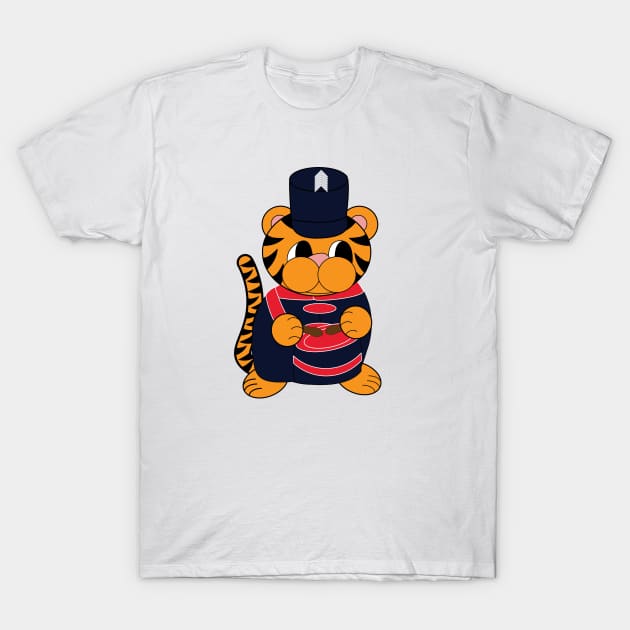 Marching Band Tiger Drum Navy Blue and Red - Marching Band - T-Shirt ...
