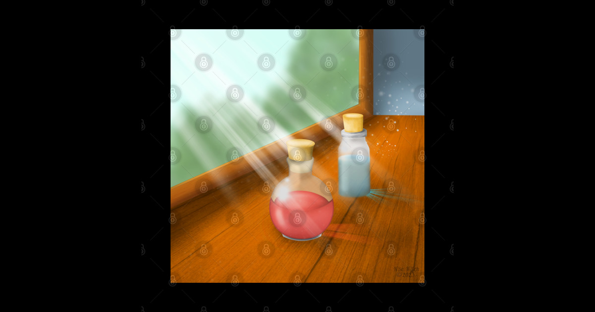 Health and Mana Potions - Fantasy - Sticker | TeePublic