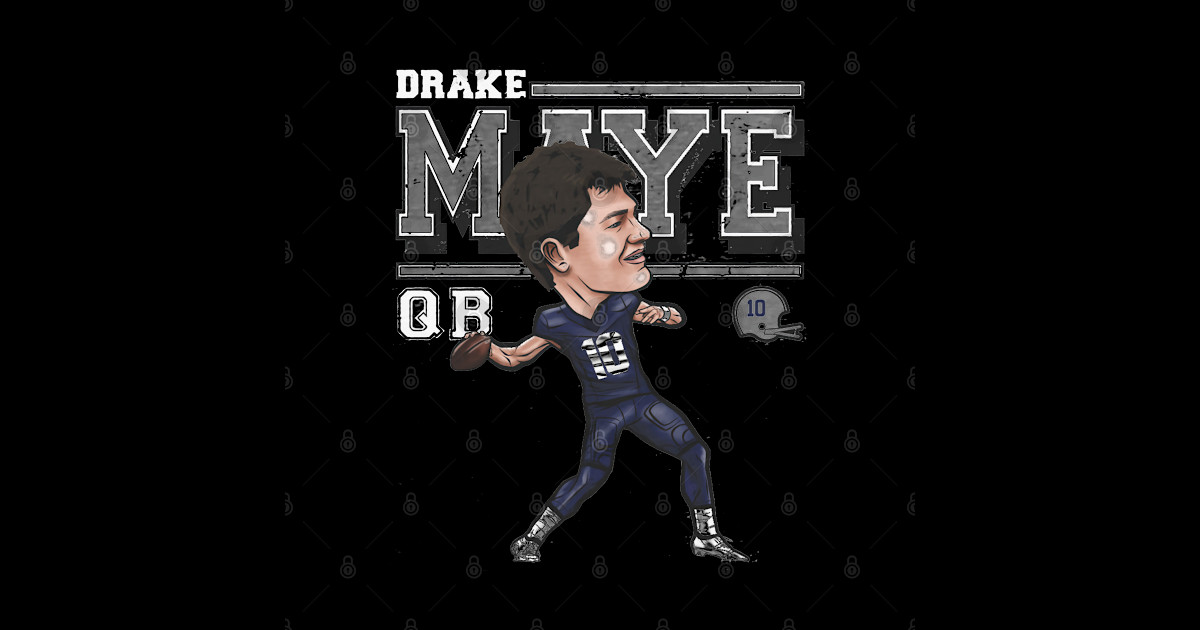 Drake Maye New England Cartoon - Drake Maye - Sticker | TeePublic