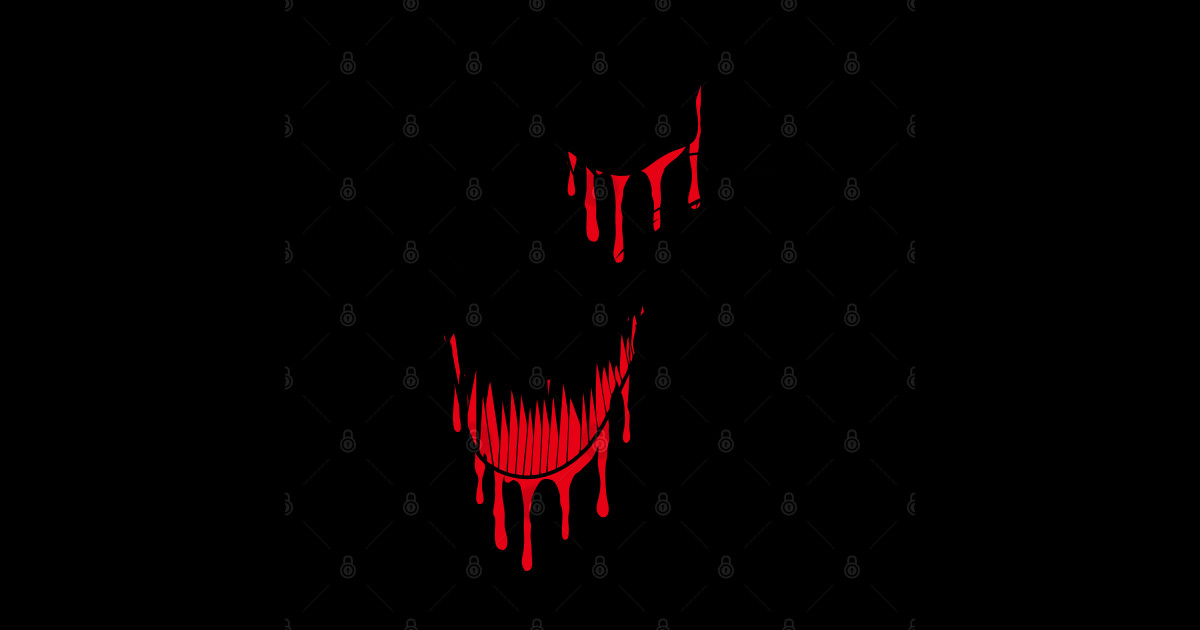 bloody smile - Bloody Face - Sticker | TeePublic