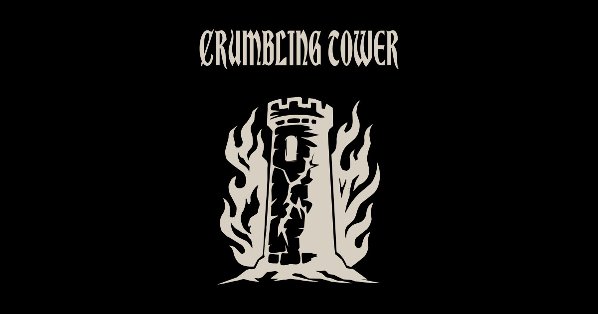 Crumbling Tower – Minimalist Medieval Line Art - Castlecore - Posters ...