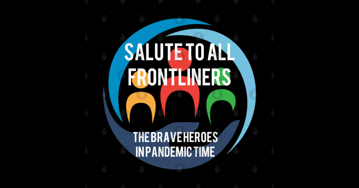 salute to frontliners - Frontliner - Sticker | TeePublic