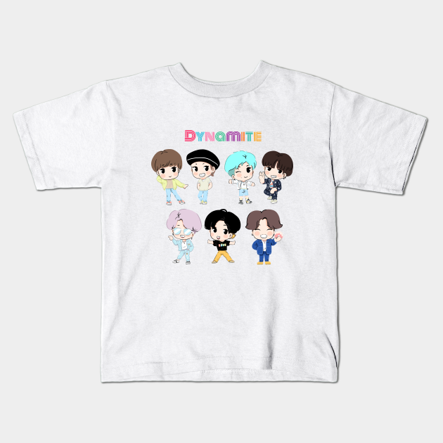 BTS DYNAMITE CHIBI - Bts Dynamite Chibi - Kids T-Shirt | TeePublic