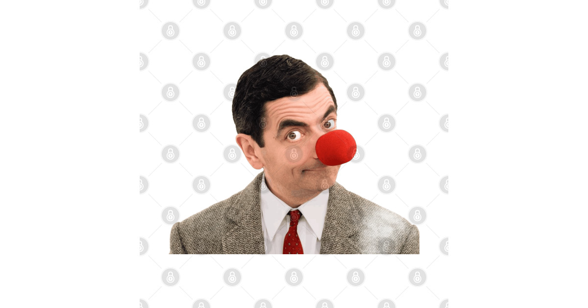 Mr bean with red nose - Mr Bean - T-Shirt | TeePublic