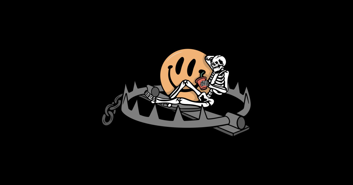 Smile and Skull, Skull Smiling, Smiling Skull - Smile - Magnet | TeePublic