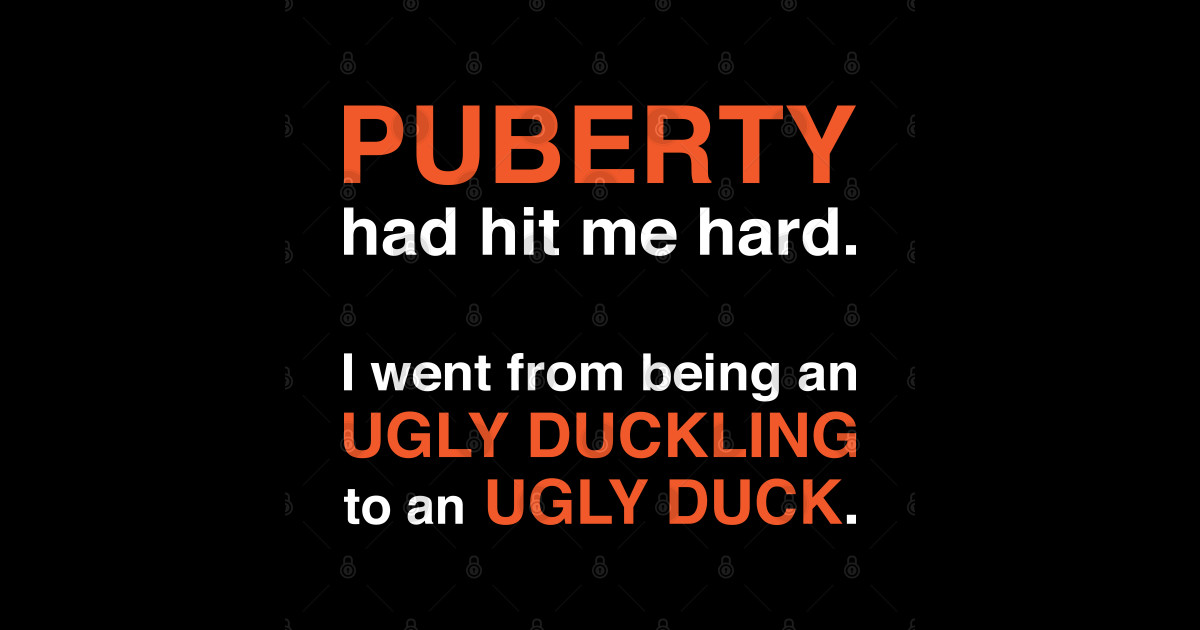 Puberty Had Hit Me Hard White Text Puberty Sticker Teepublic