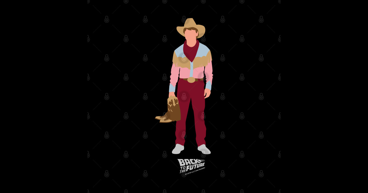 Cowboy Marty McFly - Back To The Future - Sticker | TeePublic