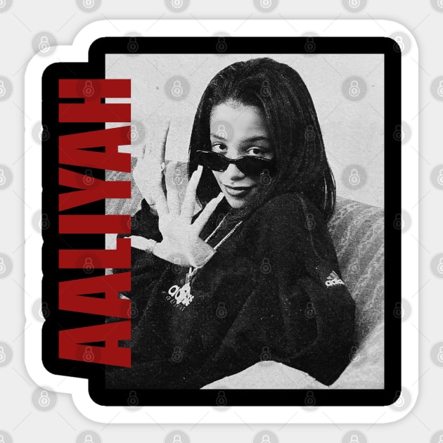 Aaliyah // Retro Aesthetic Fan Art // 80s - Aaliyah - Sticker | TeePublic