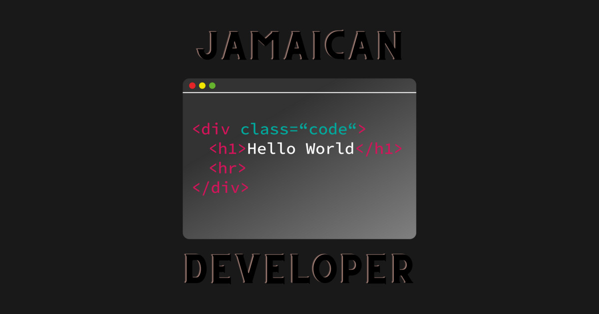 Jamaican developer - Jamaica - T-Shirt | TeePublic