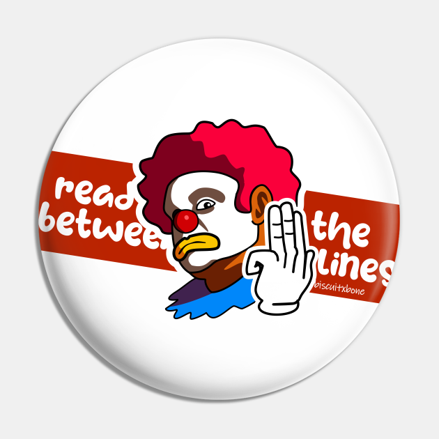 Middle Finger Funny Emoji Clown - Clown - Pin | TeePublic
