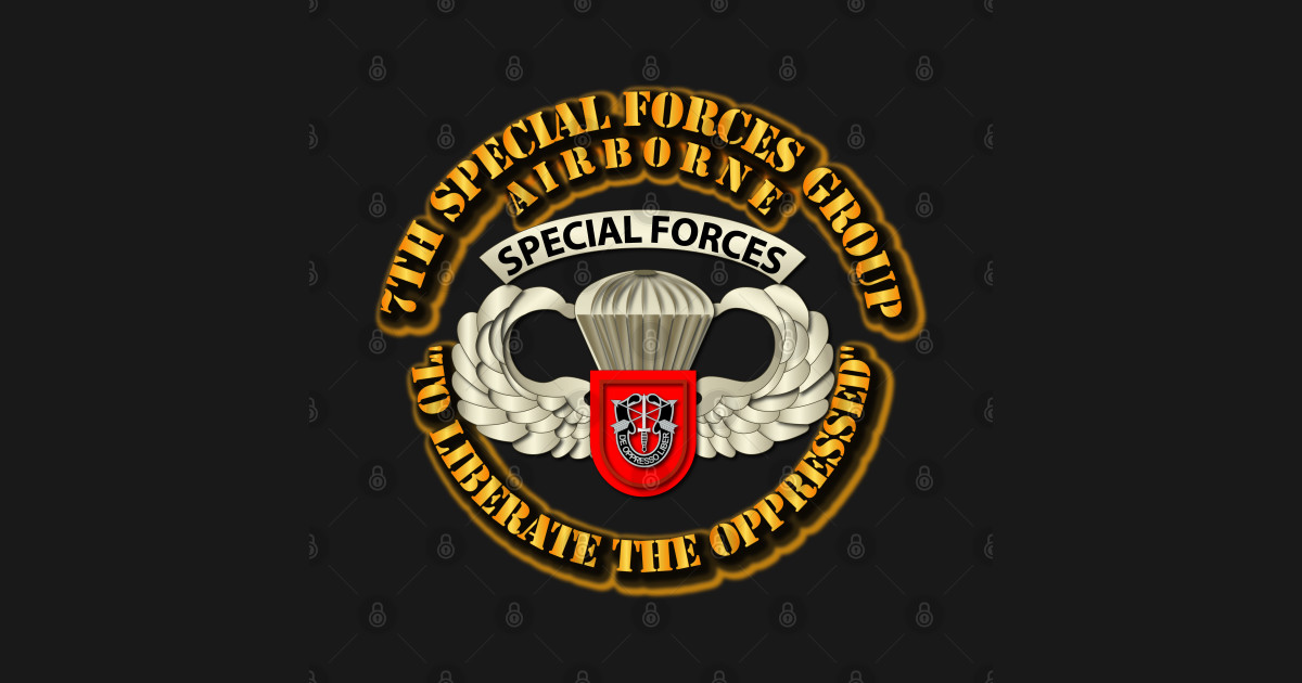 SOF - 7th SFG - Airborne Badge - 7th Special Forces Group United States ...