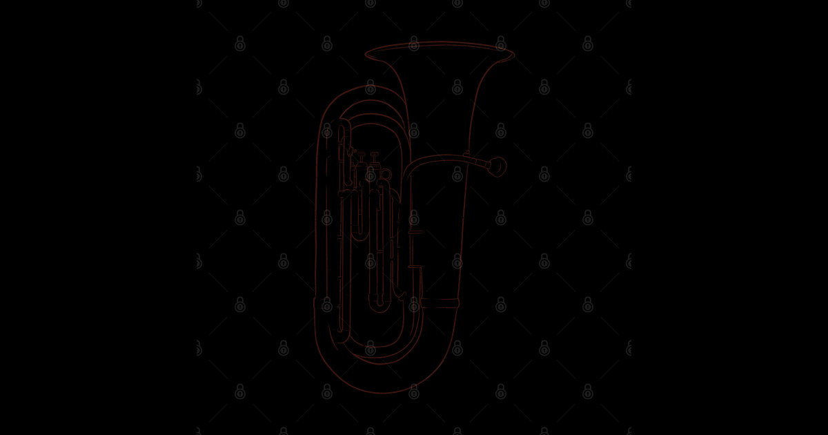 Cool Tuba lineart design illustration - Cool Tuba Lineart Design ...