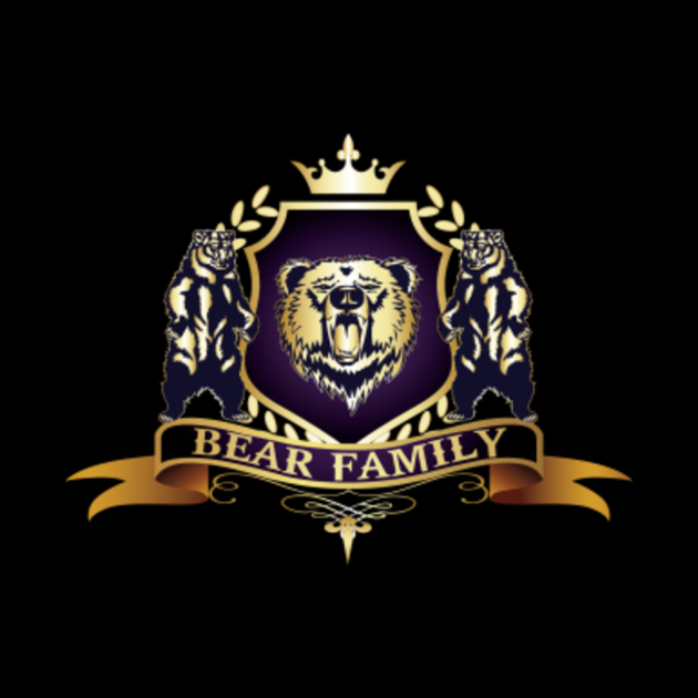 Bear Family Crest - Bear - Pin | TeePublic