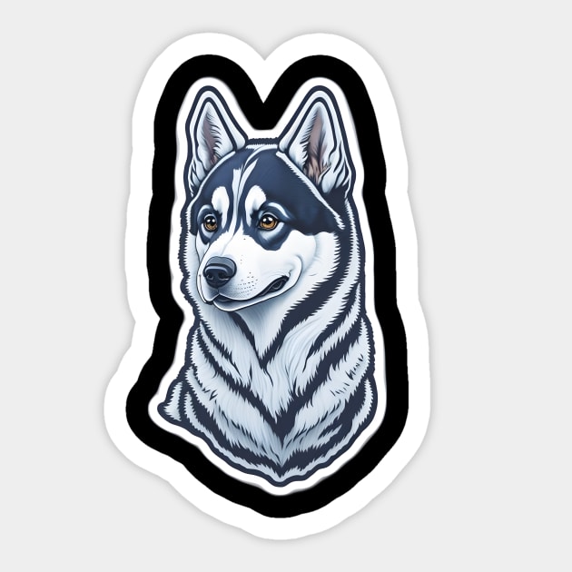 Cute Husky - Husky - Sticker | TeePublic