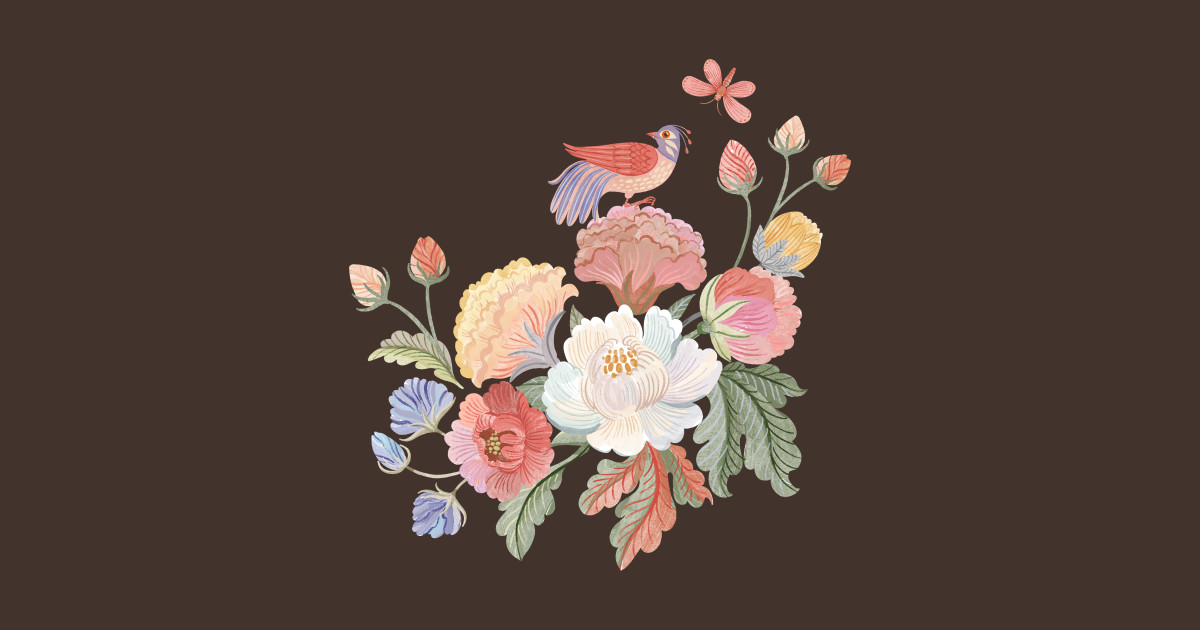 Victorian Flowers - Flowers - T-Shirt | TeePublic