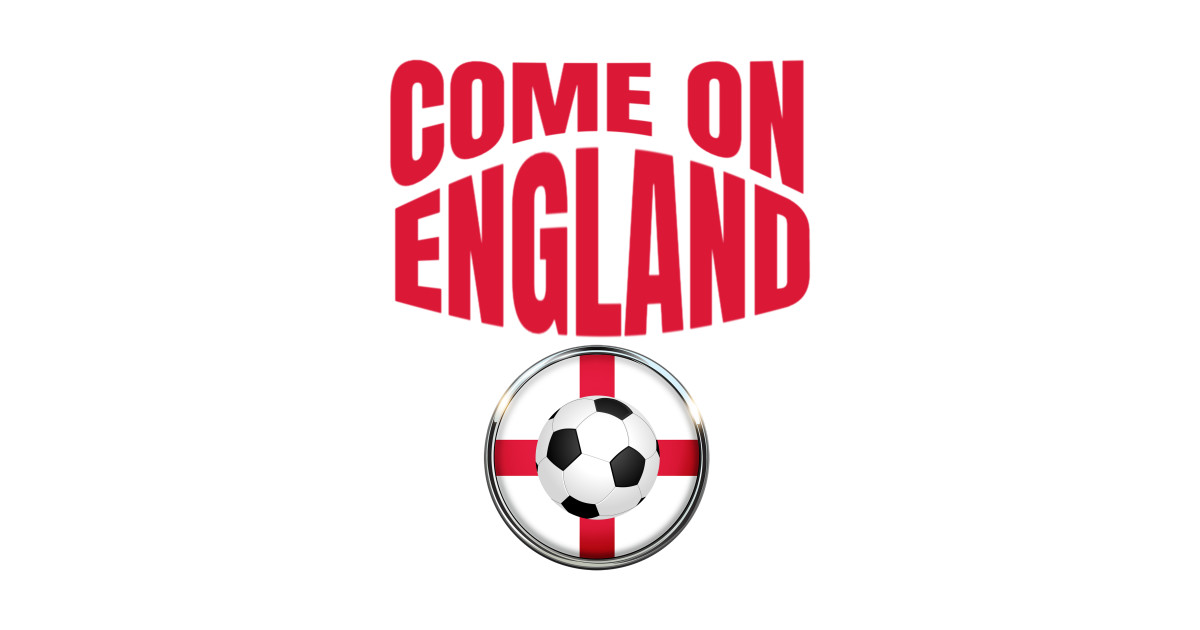 England Flag Soccer Shirt Come On England Soccer Jersey Football T ...