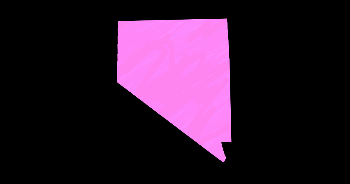 Pink Nevada Outline - Pink Nevada Outline - Sticker | TeePublic