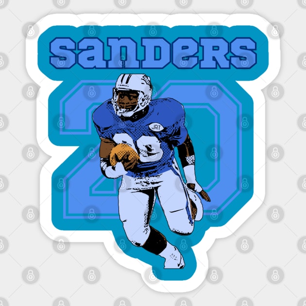 sanders 20 - Barry Sanders - Sticker | TeePublic