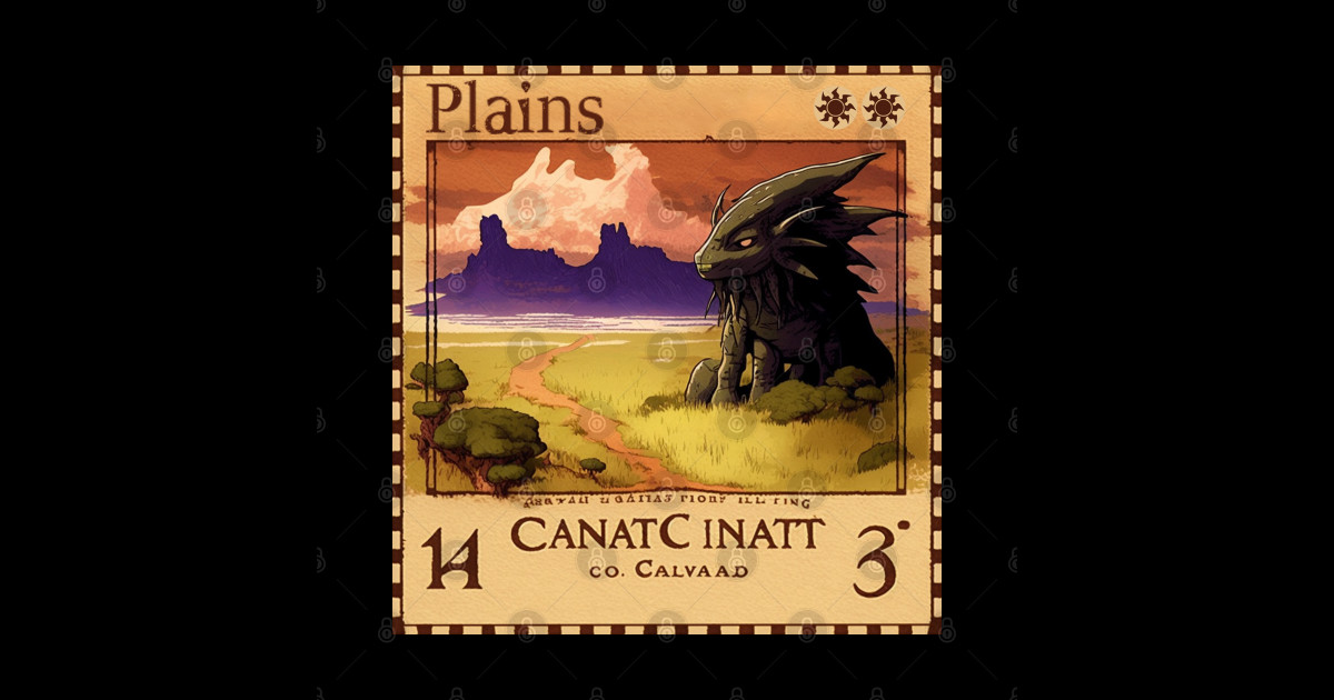 MTG - Plains Stamp - Canat Inatt- Postage Stamp Series - Postage Stamp ...