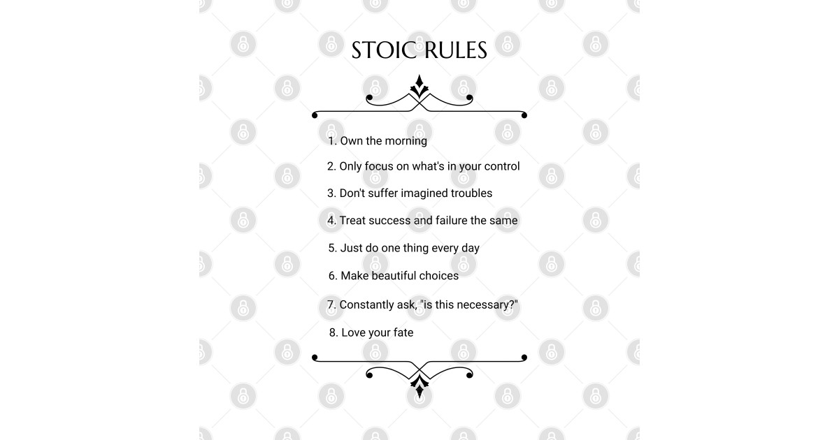Stoic Rules - Stoic - T-Shirt | TeePublic