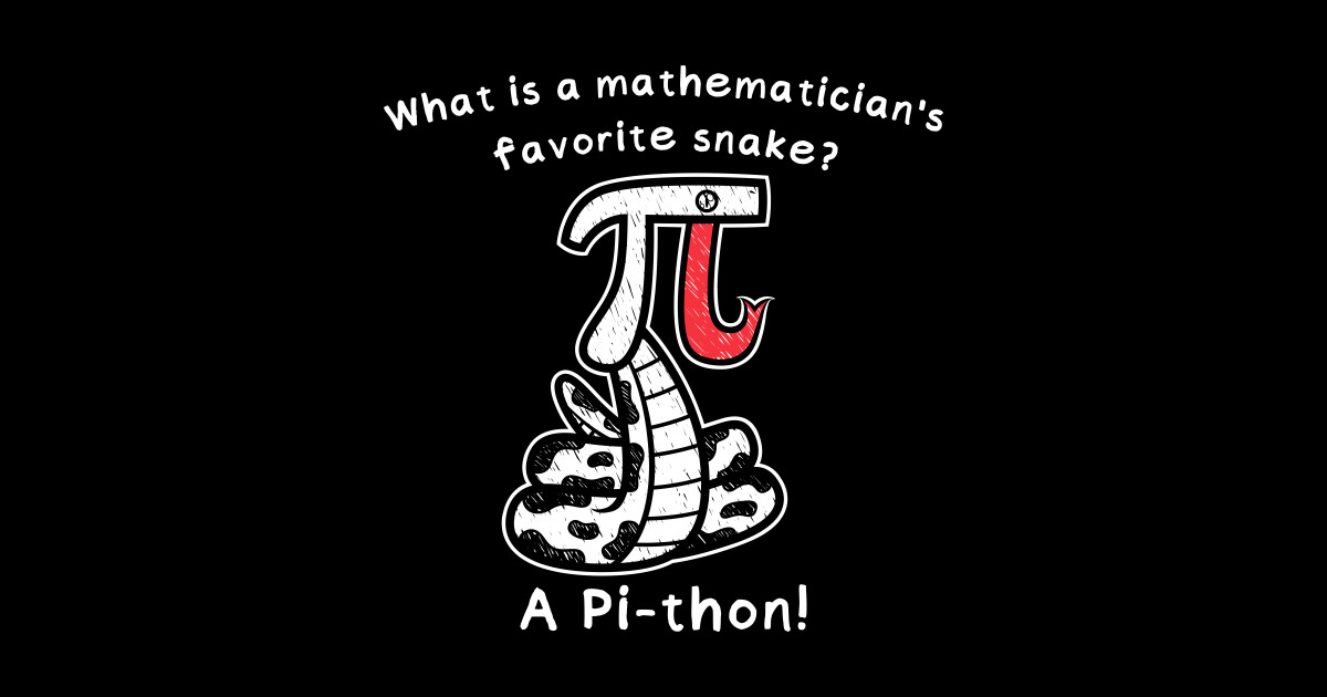 A Pi-thon! - Pi Day - Sticker | TeePublic