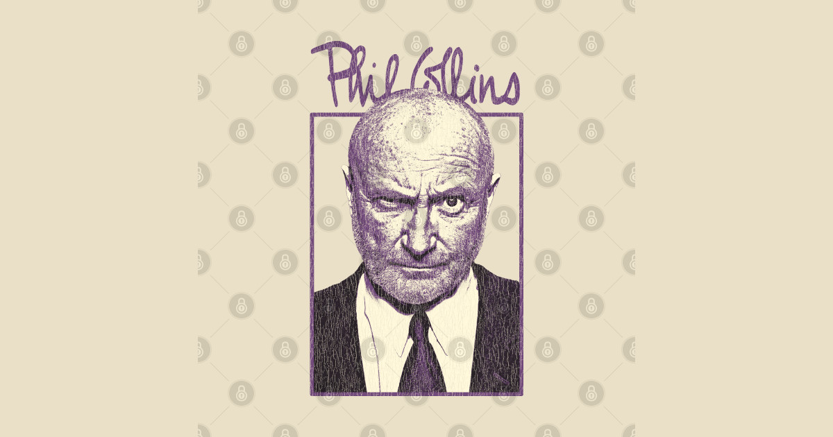 Phil Collins Genesis 1970s Vintage Look - Phil Collins - T-Shirt ...