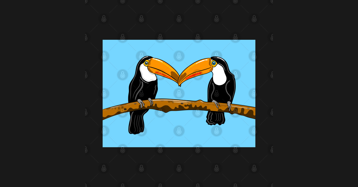 Toucans ( blue version ) - Two Can - T-Shirt | TeePublic