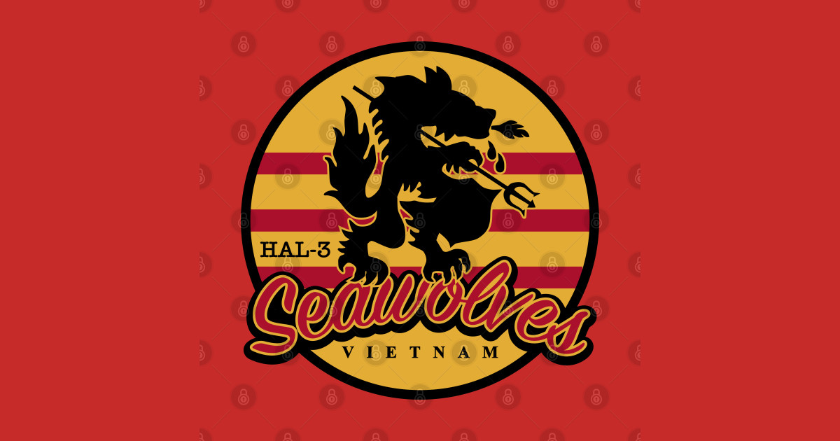 HA(L)-3 Seawolves (Front & Back Logo) - Us Seawolves Helicopter Squadron - T-Shirt | TeePublic