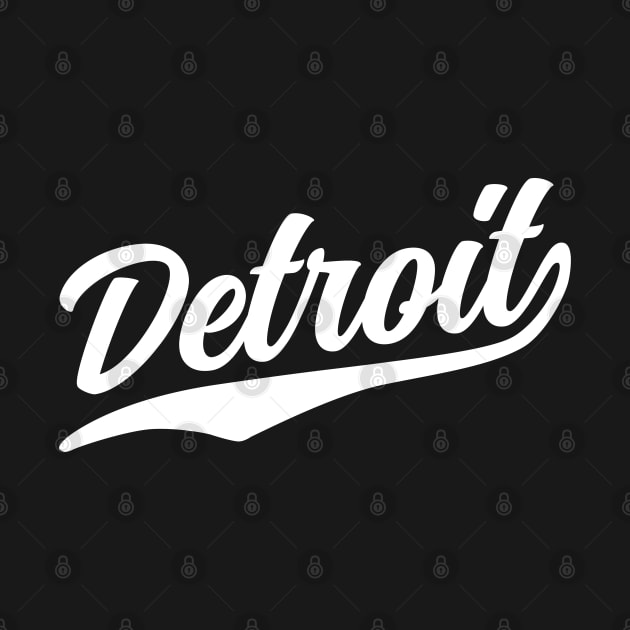 Detroit Cursive Athletic Vintage Script - Detroit - T-Shirt | TeePublic