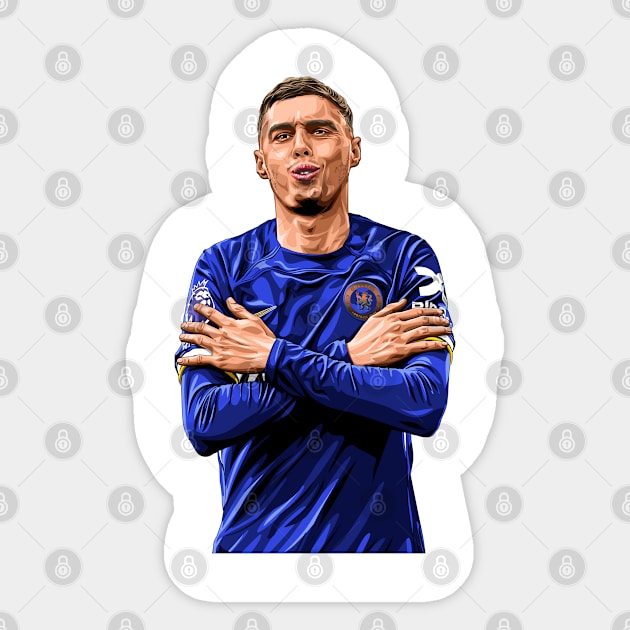 Cole Palmer celebrates goal - Cole Palmer - Sticker | TeePublic