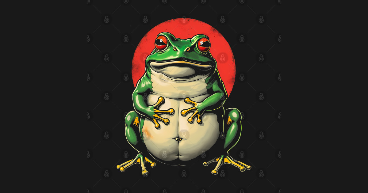 Funny Unimpressed Frog T-Shirt – Grumpy Toad Design - Funny Frog Retro ...