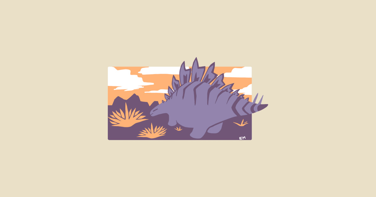 Desert Spikes - Stegosaurus - T-Shirt | TeePublic