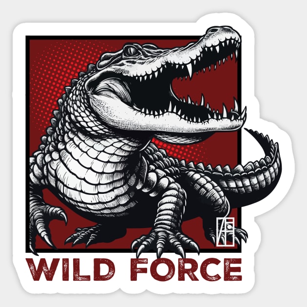CAIMAN - CROC -WILD FORCE - ANIMALS -3 - Croc - Sticker | TeePublic