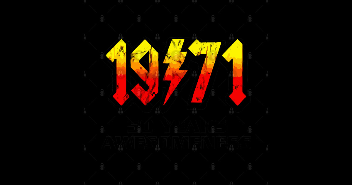 Vintage Rock Made In 1971 - Made In 1971 Retro Graphic - Sticker ...