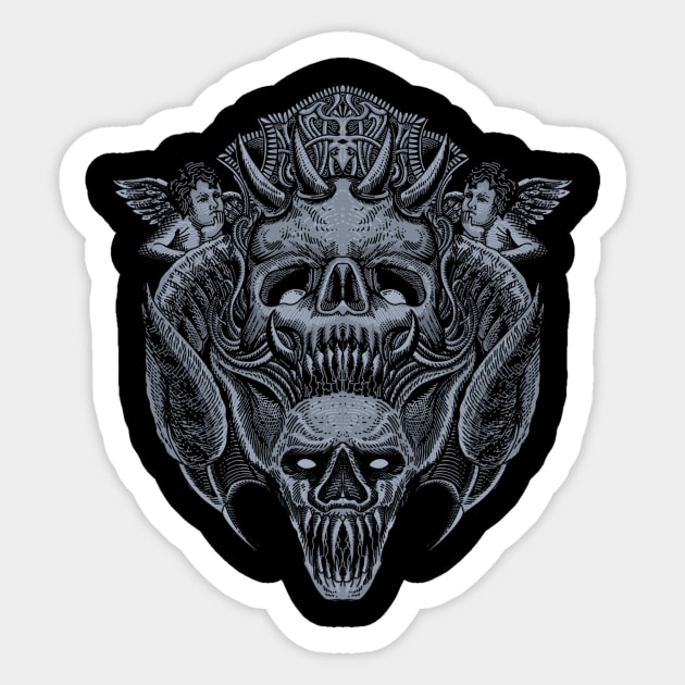 Death bat design - Skullshirt - Sticker | TeePublic