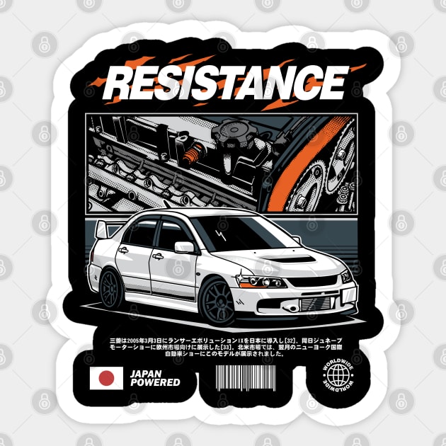Mitsubishi Lancer Evolution - Mitsubishi Lancer - Sticker | TeePublic