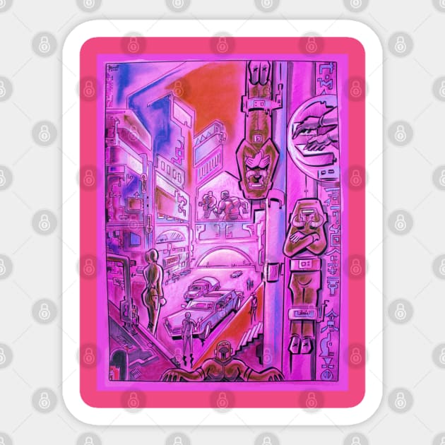 Pink People Mover - Bennettblacklight - Sticker | TeePublic