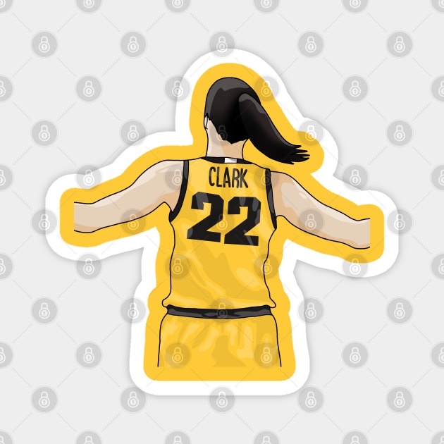 Caitlin Clark Celebration - Drawing - Caitlin Clark - Magnet | TeePublic