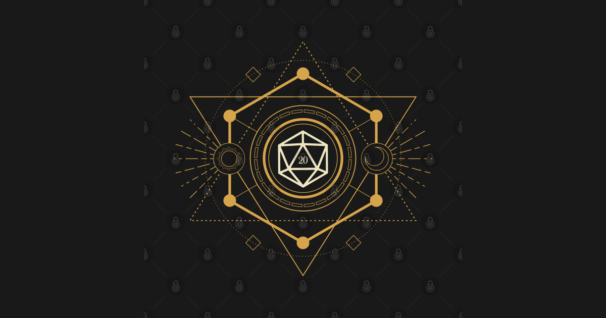 Esoteric Magic Circle D20 Dice - Dungeons And Dragons - T-Shirt | TeePublic
