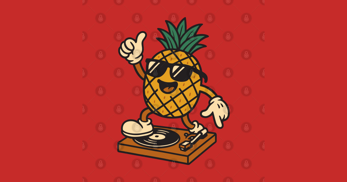 DJ pineapple - Dj Pineapple - T-Shirt | TeePublic