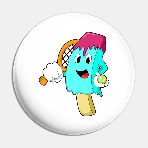 Ice cream at Tennis with Tennis racket - Tennis - Pin | TeePublic